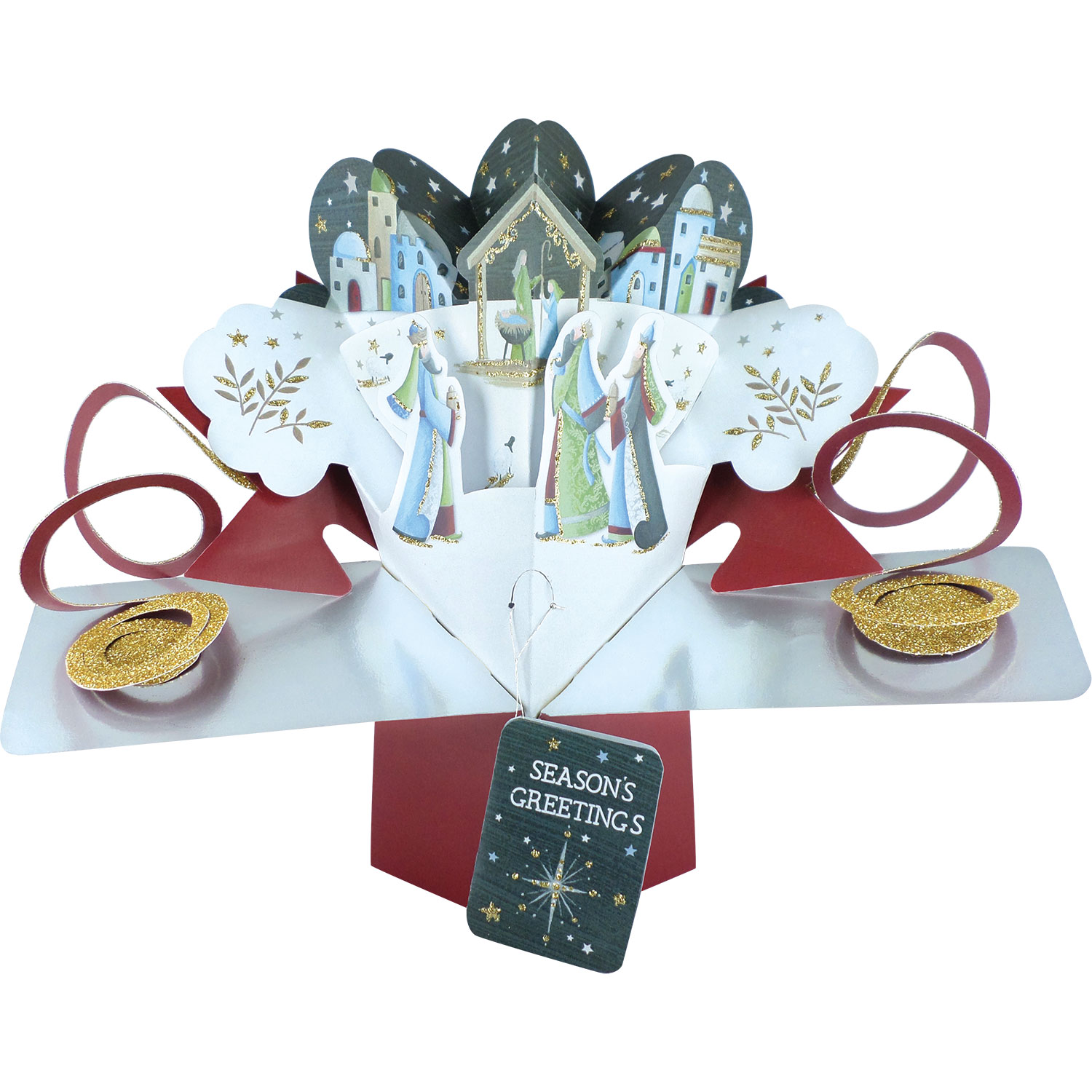 3D Pop Up Christmas Card – Nativity (3 Wise Men) – Suki Gifts International