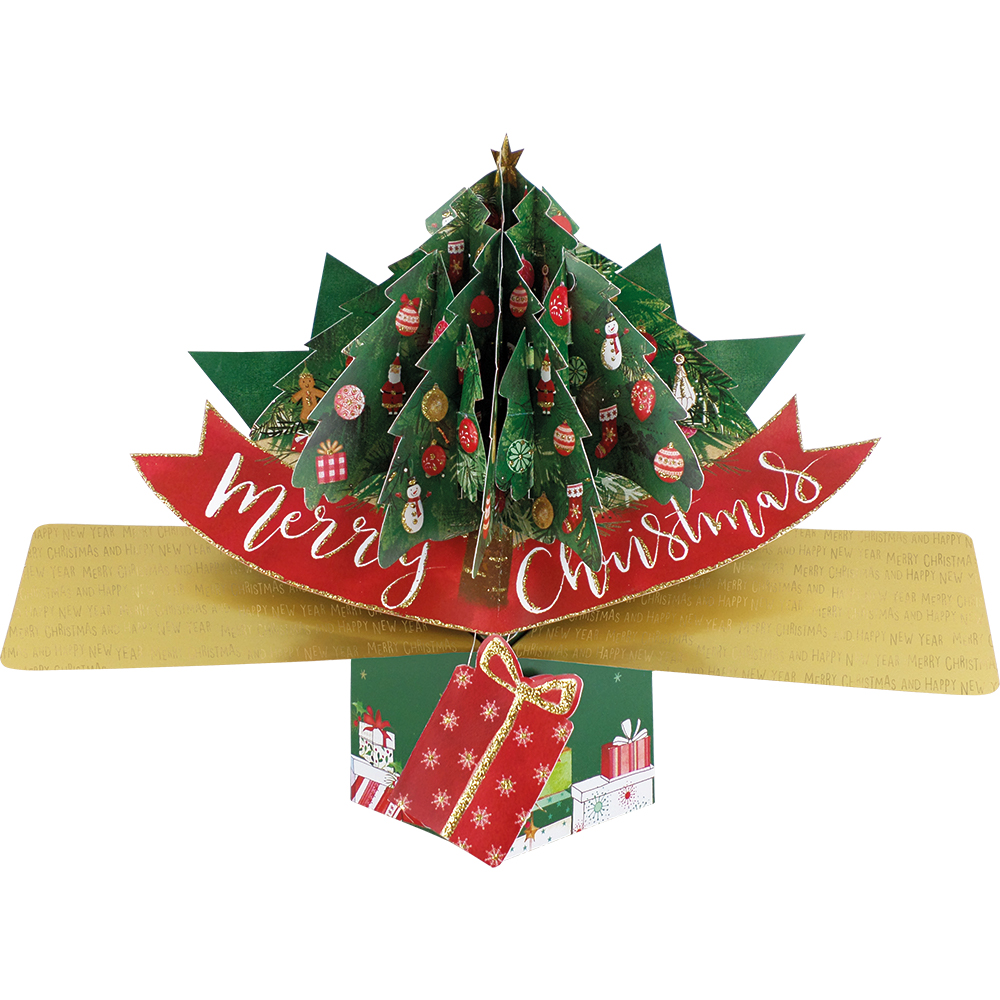 3D Pop Up Christmas Card – Merry Xmas Tree – Suki Gifts International
